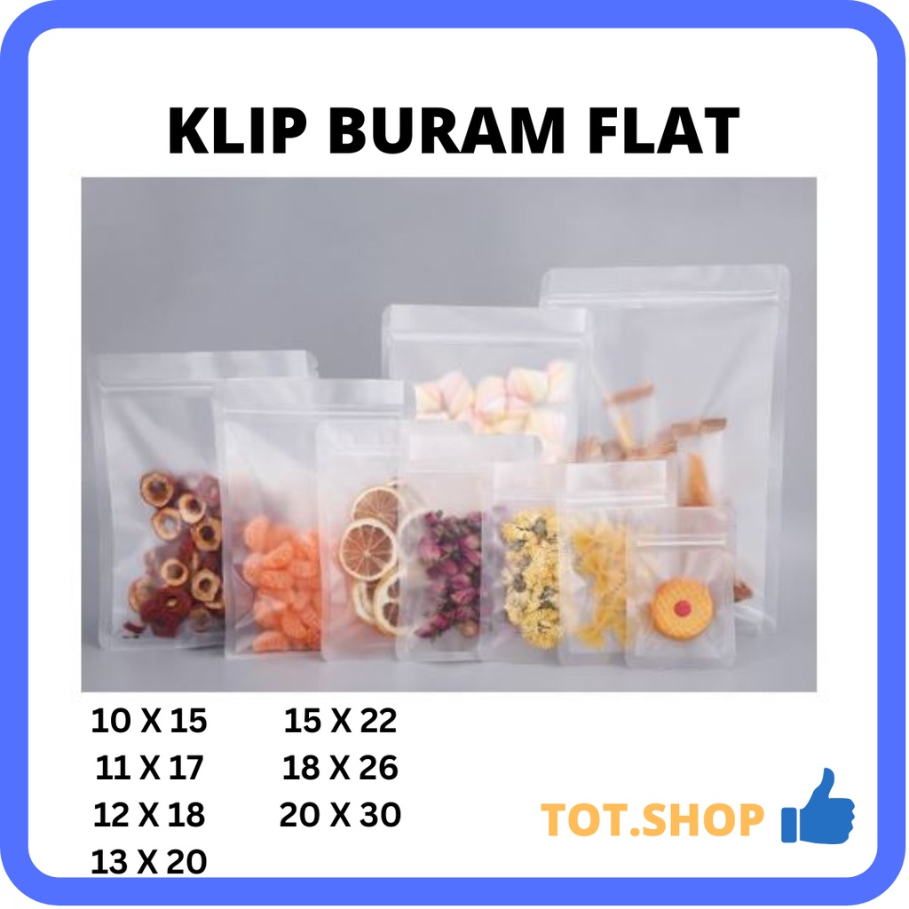 Jual [1-LBR] Plastik KLIP Buram Sachet Souvenir Makanan Bening BURAM ...