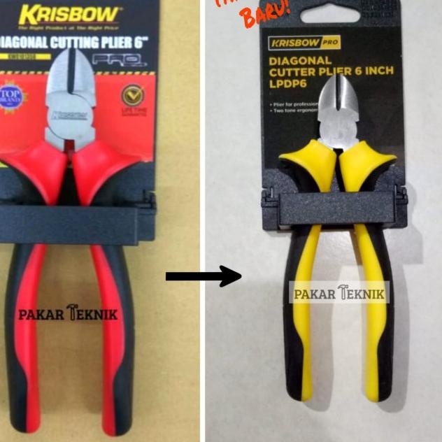 Jual Tang Potong Merah / Diagonal Cutting Plier Red 6" Krisbow | Shopee ...