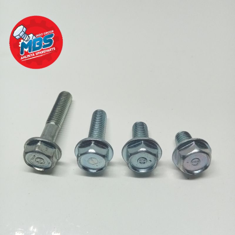 Jual BAUT 10 M6X10 M6X15 M6X20 M6X30 ORI FLANGE TOPI PANJANG 1cm 1,5cm 2cm 3cm | Shopee Indonesia