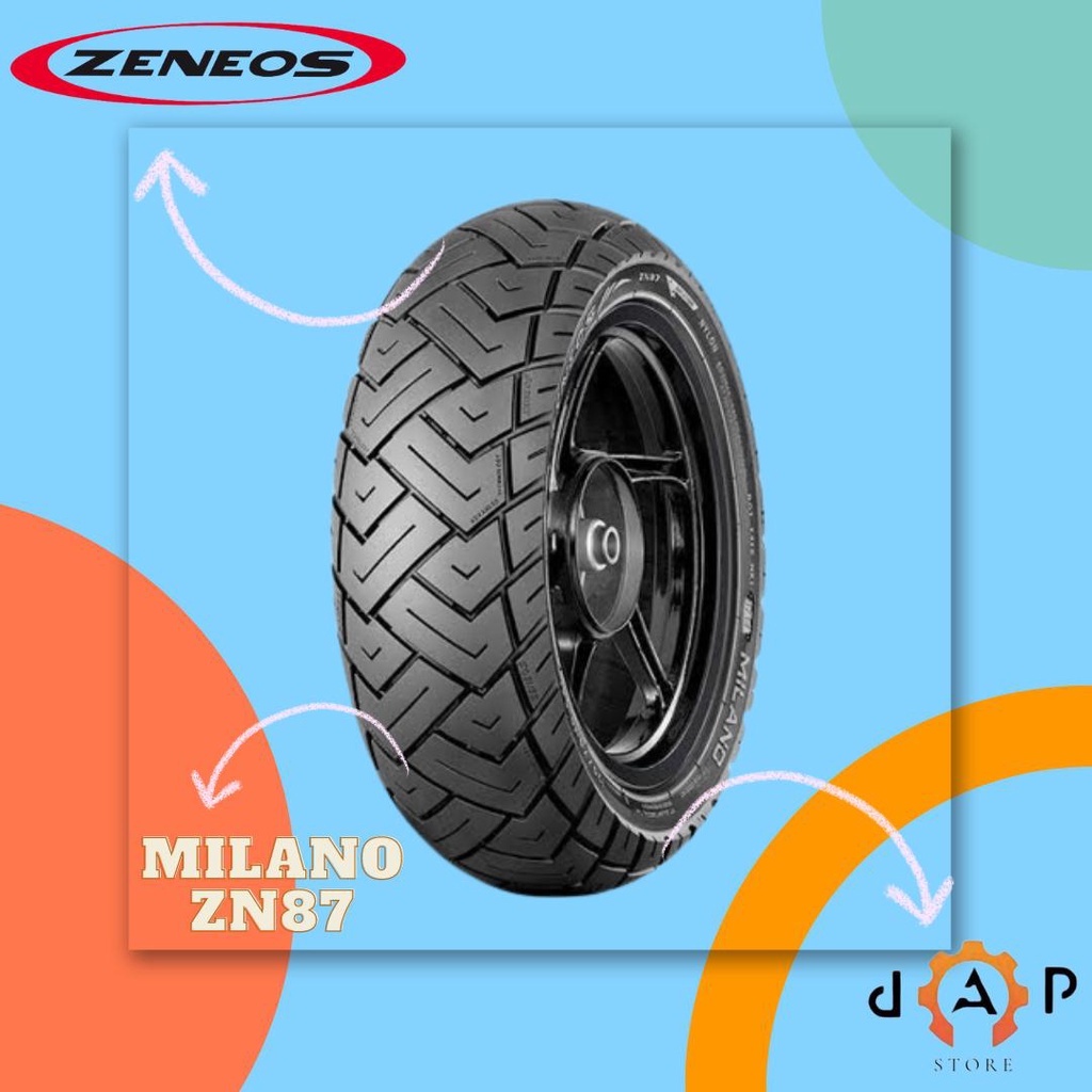Jual BAN MOTOR VESPA RING 10 // ZENEOS MILANO 120/70-10 TUBELESS // BAN ...