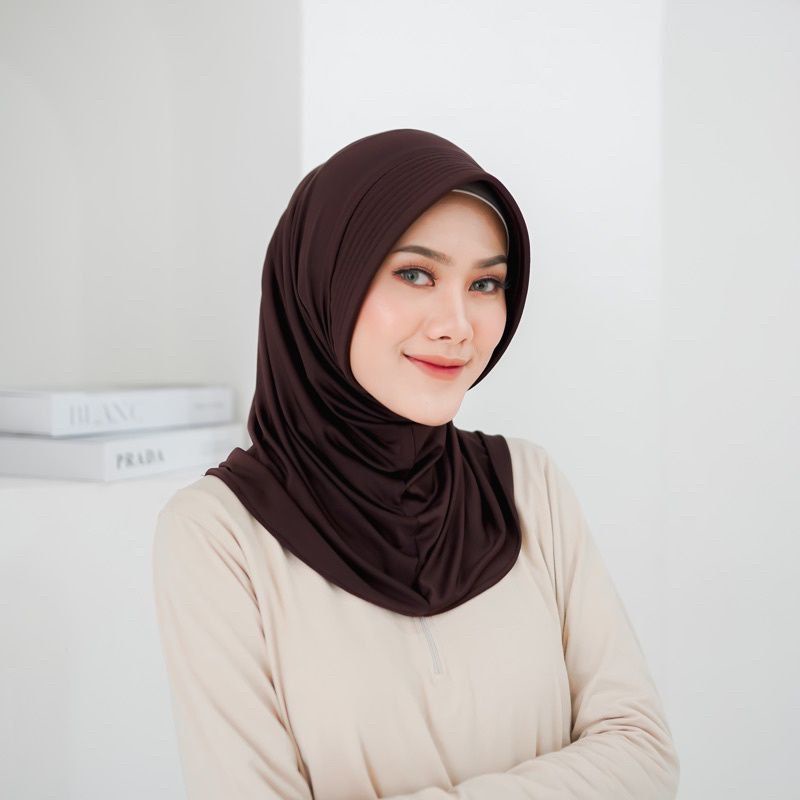 Jual KERUDUNG INSTAN/BERGO SPORT/KERUDUNG SEKOLAH POLOS/OLAHRAGA/DAILY ...