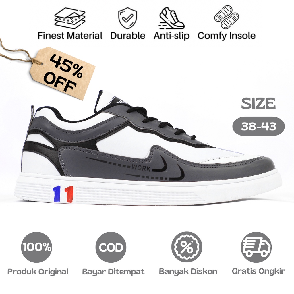 Jual Sepatu Pria Sneakers Import Pria Casual Kasual Keren Size 38 - 43 ...