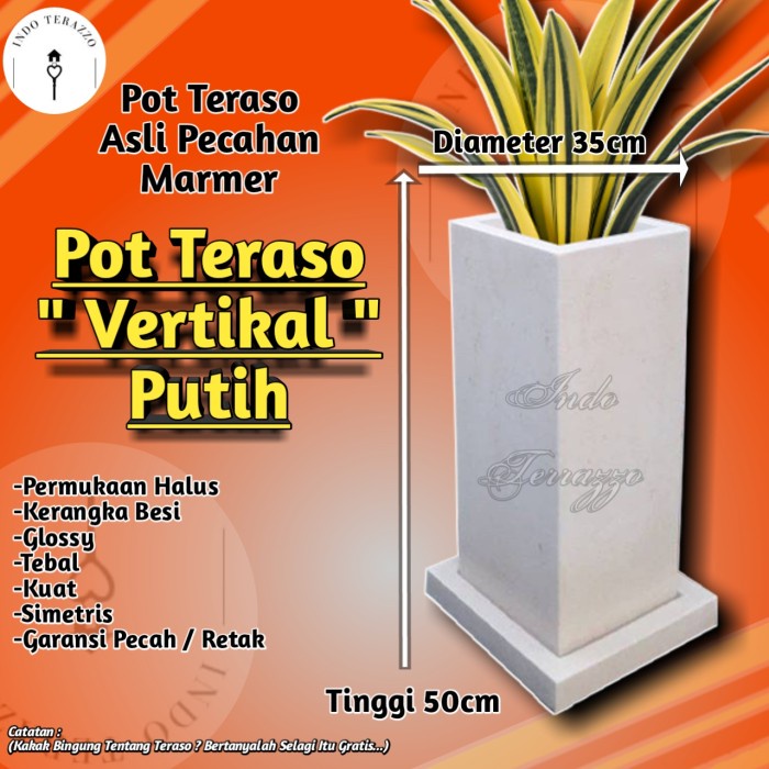 Jual INDO TERAZZO POT BUNGA TERASO KERAMIK MARMER POT TANAMAN TIPE ...