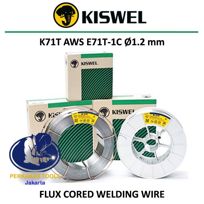 Jual Kiswel Fcaw K-71T Aws E71T-1C 1.2 Mm (15Kg/Roll) | Shopee Indonesia