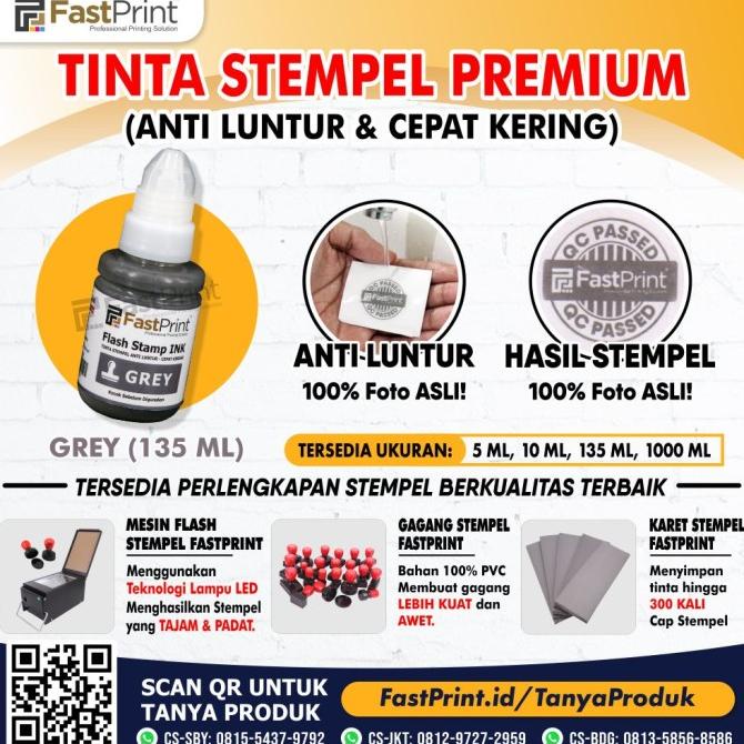 Jual Tinta Stempel Flash Fast Print Warna Ungu (Purple Ink) 135ml ...