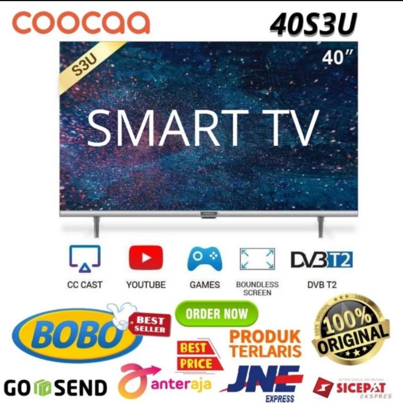Jual COOCAA 40S3U 40 INCH SMART TV YOUTUBE NEW | Shopee Indonesia