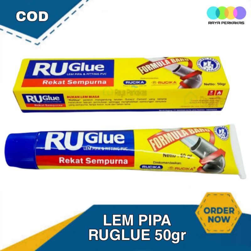 Jual Lem Pipa RUGlue TruGlue Tube Pasta 50 gram Pipa Paralon PVC ...