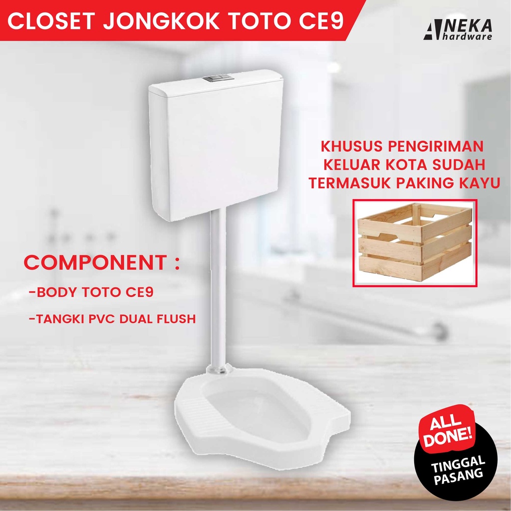 Jual Closet Jongkok TOTO CE9 Komplete Set Flush Valve / Kloset Jongkok | Shopee Indonesia