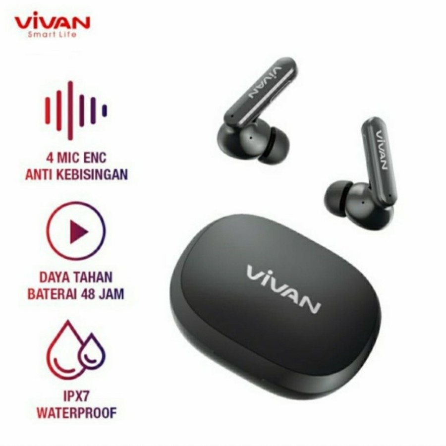 Jual VIVAN T600NC TWS LIBERTY TRUE WIRELESS EARBUDS BLUETOOTH 5.2 IPX4 ...