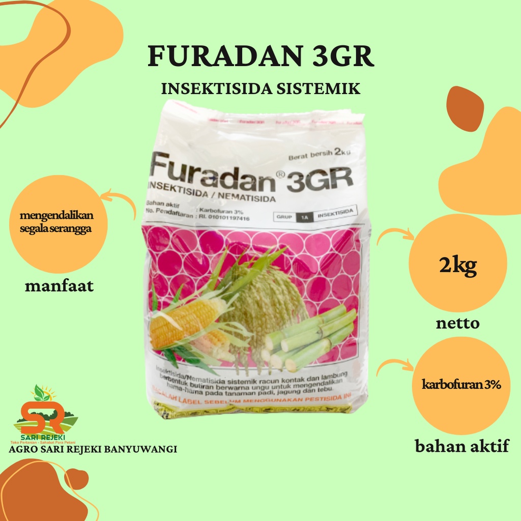 Jual FURADAN 3GR 2KG INSEKTISIDA/NEMATISIDA | Shopee Indonesia