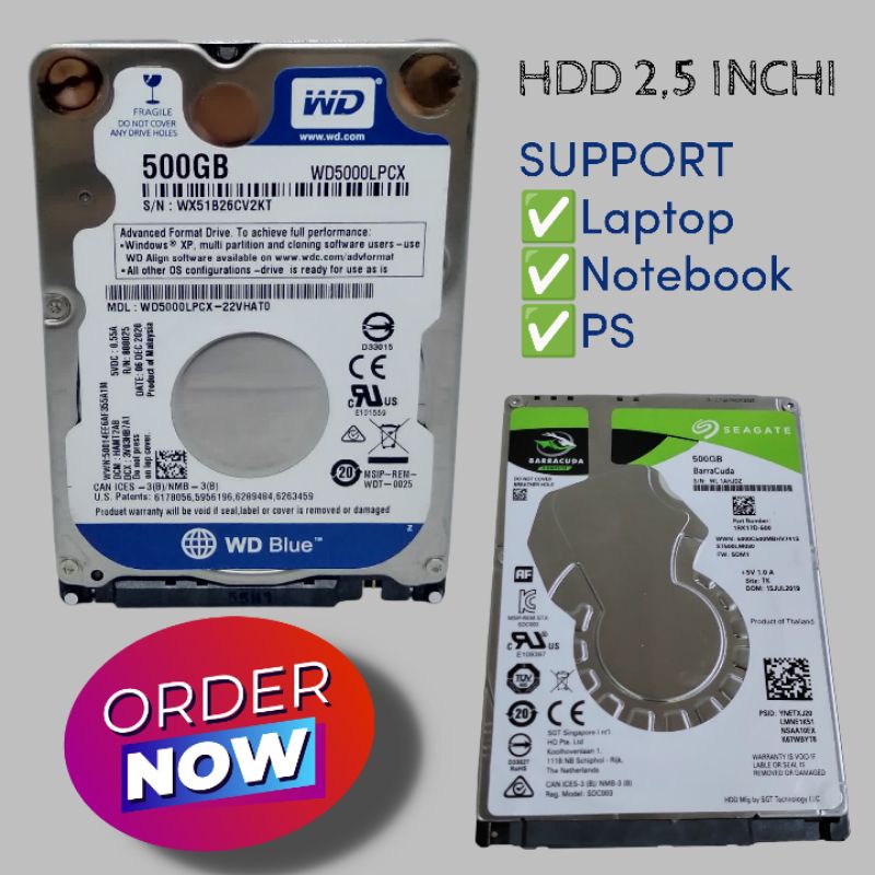 Jual HARDISK LAPTOP 500GB WD SLIM 2,5 ORI - HDD 500GB BARU 0 DAY ...