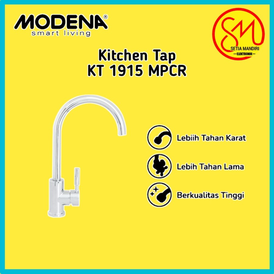 Jual MODENA Kitchen Tap Keran Air Wastafel Piring KT 1915 MPCR | Shopee ...