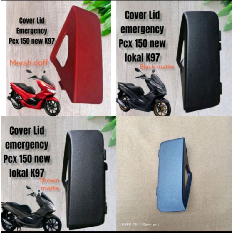 Jual cover lid smart emergency keyless kontak PCX 150 k97 hitam-merah ...