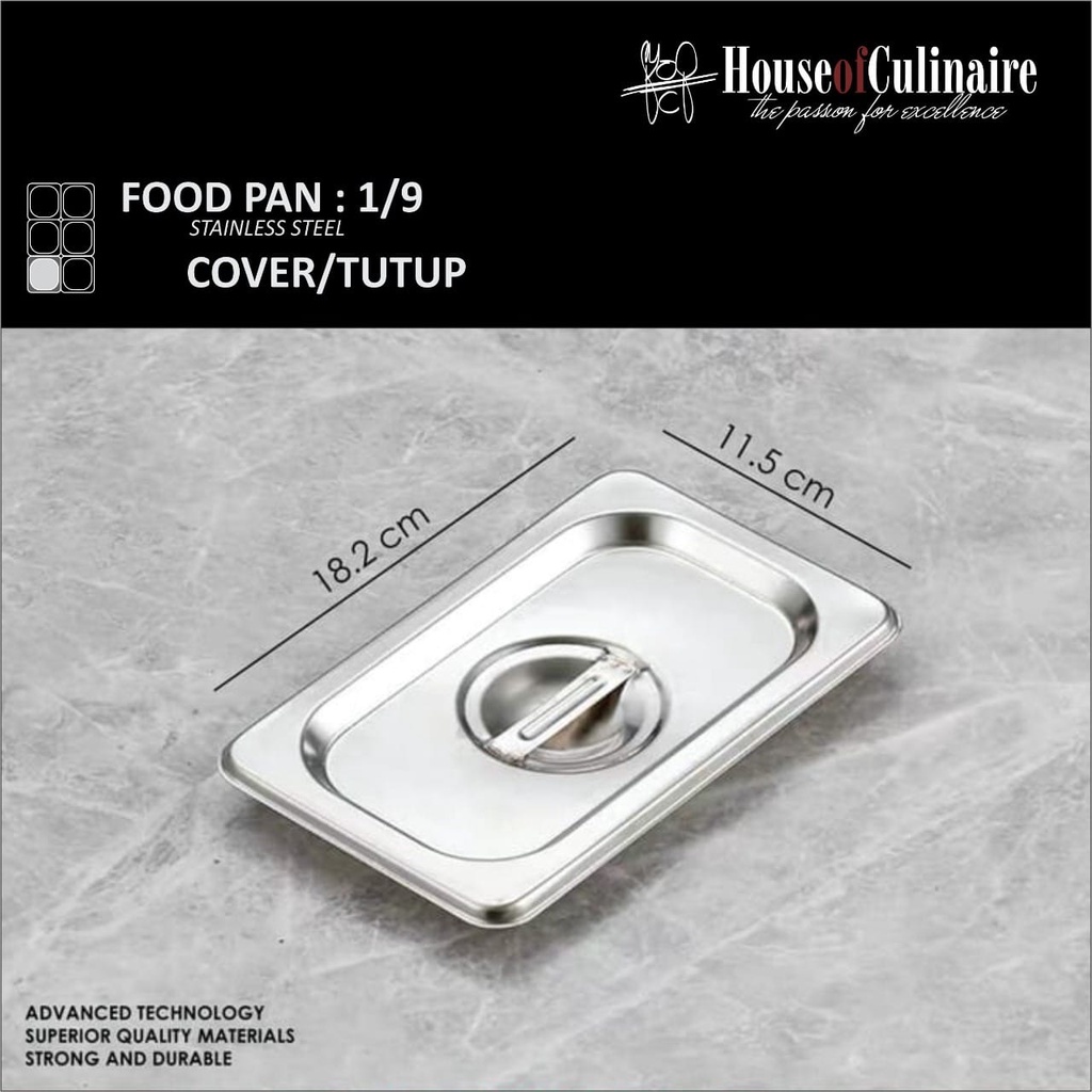 Jual Tutup Food Pan Stainless 1/9 Tutup Gastronom Pan | Shopee Indonesia