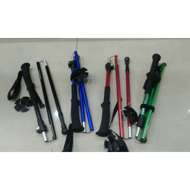 Jual Tongkat Hiking Trekking Pole Model Lipat Tongkat Gunung Ultralight ...