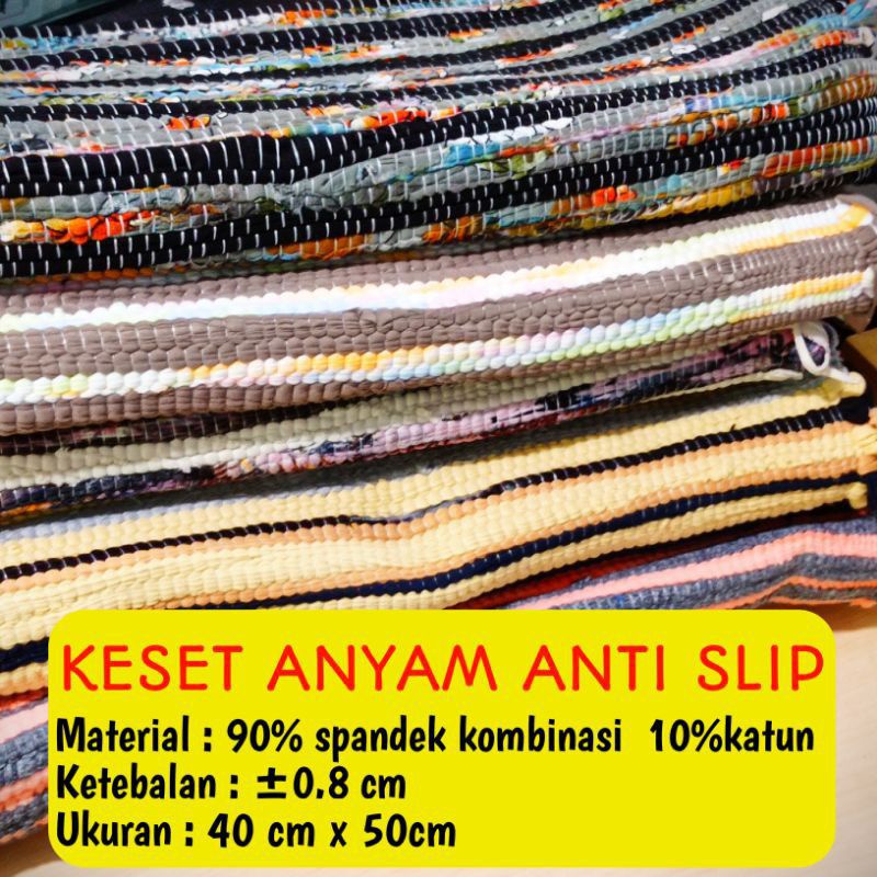 Jual KESED KAKI RAJUT ANYAM TENUN TEBAL MENYERAP AIR MURAH | Shopee ...