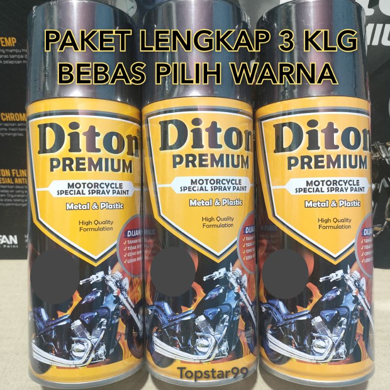 Jual Pilok Cat Diton Premium Paket Lengkap 3 Kaleng Bebas Pilih Warna ...