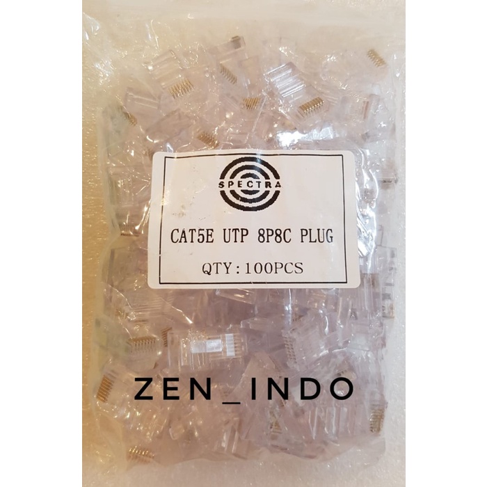 Jual Kabel Konektor Rj45 Utp Cat5E Spectra Isi 100 Buah | Shopee Indonesia
