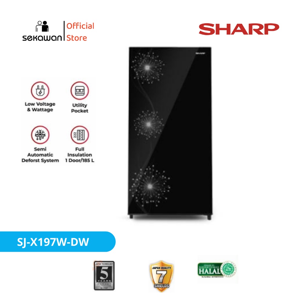 Jual Kulkas 1 Pintu SHARP Double Freezer SJ-X197W-DW | Shopee Indonesia