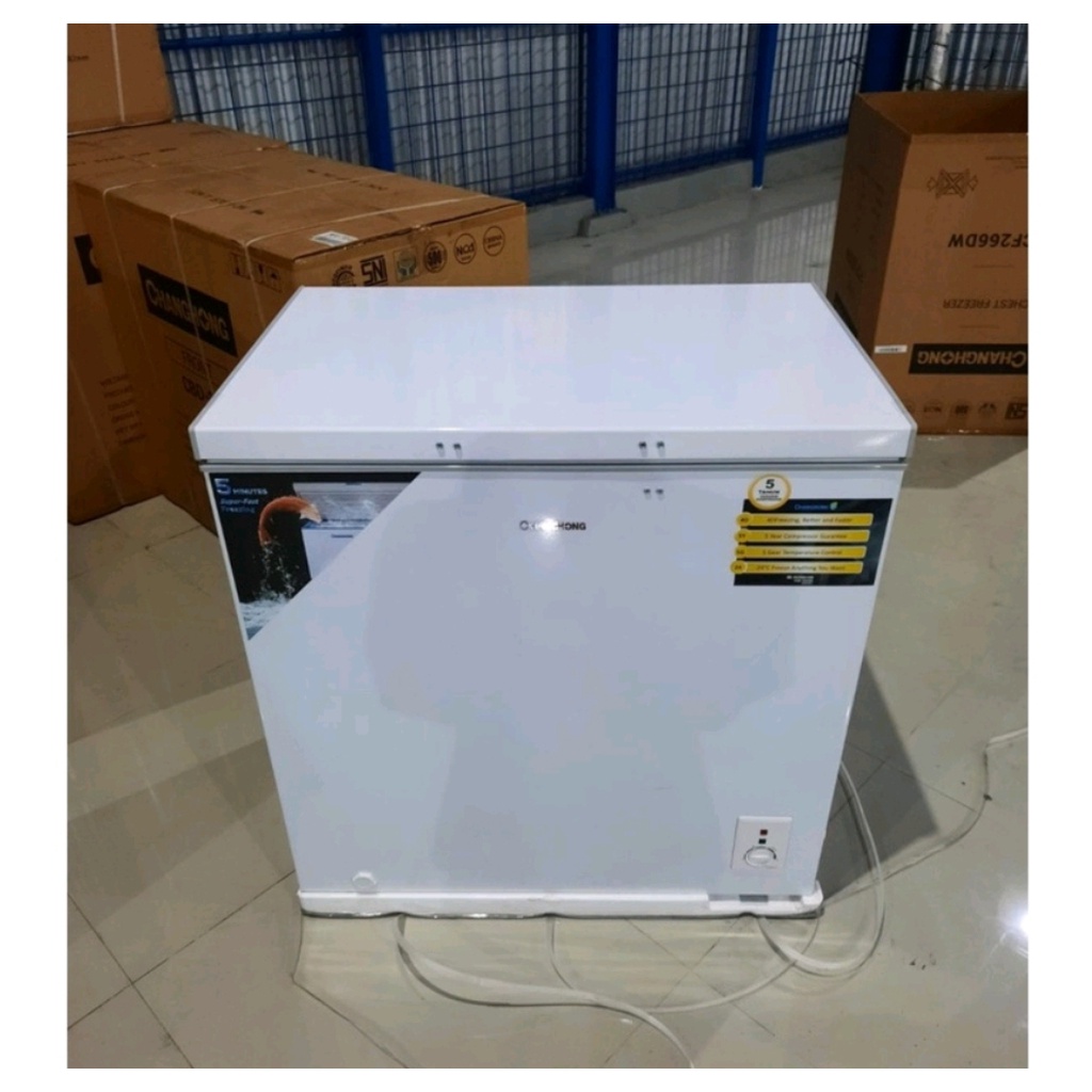 Jual KULKAS BOX FREEZER CHANGHONG 210 L TYPE FCF 266 DW | Shopee Indonesia