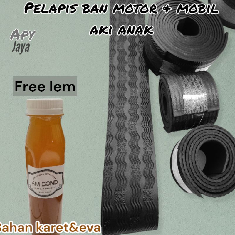 Jual [bonus lem] pelapis ban motor&mobil aki anak//pelindung roda ban ...