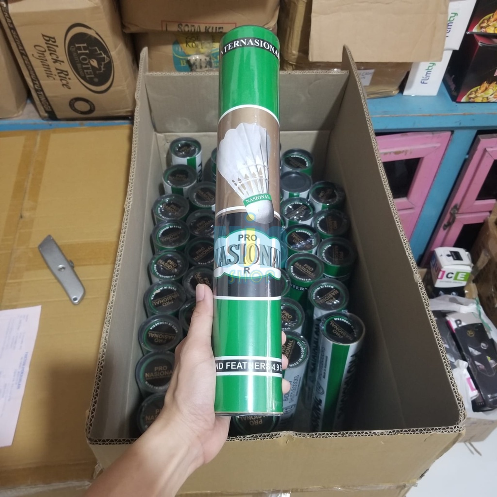 Jual Shuttlecock Badminton Kok Bola Bulutangkis Nasional Pro Hijau ...