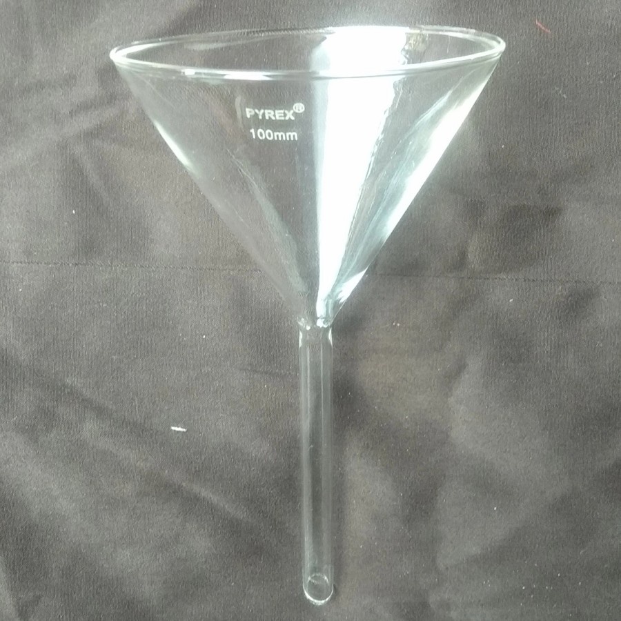 Jual PYREX Corong Kaca dia 100 mm Funnel glass dia 10 cm | Shopee Indonesia