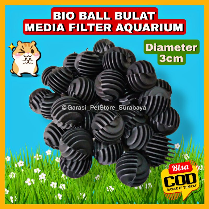 Jual GPSS- Bio Ball Bulat 3cm Media Filter Aquarium Aquascape Bio Ball ...