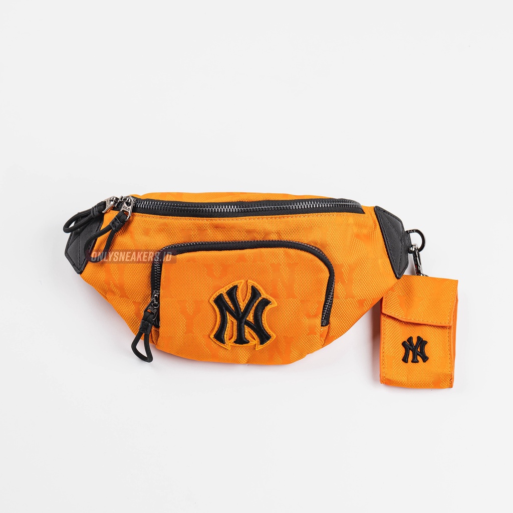 Jual MLB MONOGRAM NYLON HIP SACK BELT ORANGE WAIST BAG | Shopee Indonesia