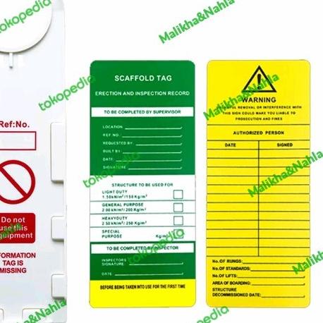 Jual Scaffold Inspection Tags - Safety Signs | Shopee Indonesia