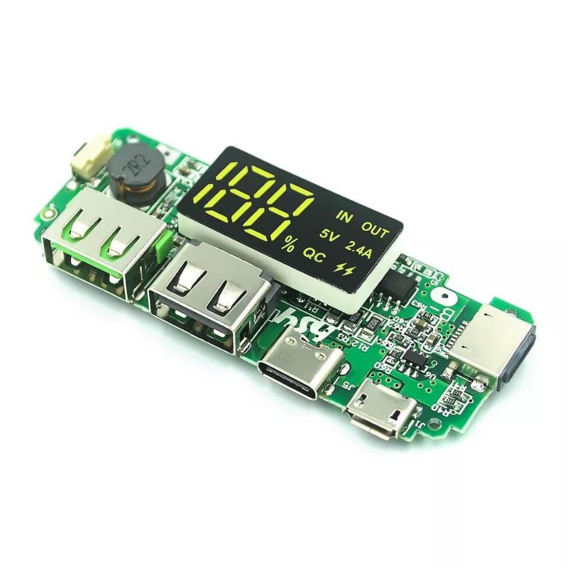 Jual MODUL POWERBANK CHARGER BATERAI 18650 MIKRO USB DAN TYPE C DUAL ...