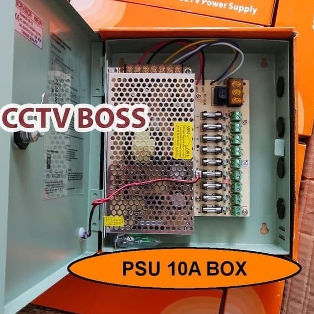 Jual PSU 10 A BOX PANEL / POWER SUPPLY 10A 9CH UNTUK CCTV | Shopee ...
