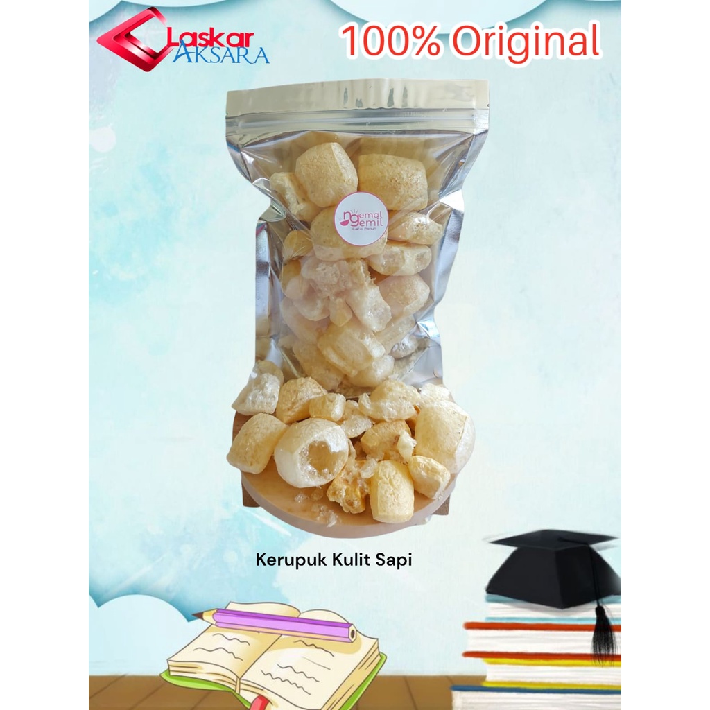 Jual Krupuk kulit Asli Rasa Asin Gurih Dorokdok Kulit Sapi Kerupuk ...