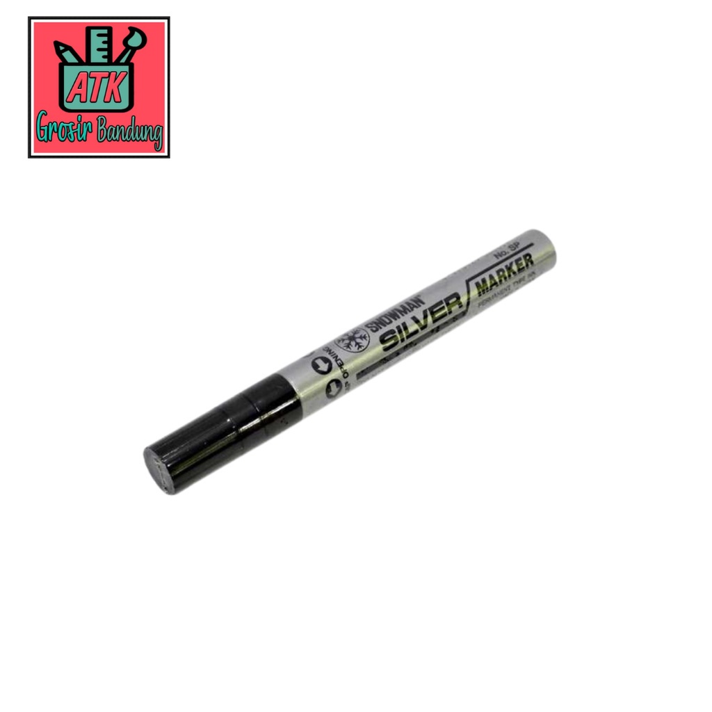 Jual Snowman Spidol Permanent Paint Marker Silver ( ekstra fine, fine ...