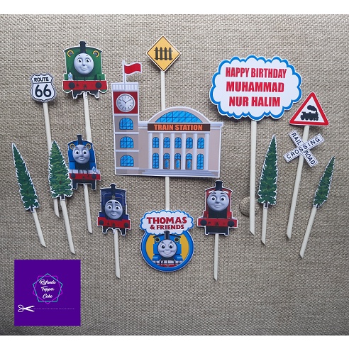 Jual Topper kue ulang tahun toper ultah Thomas custom nama + ukuran ...