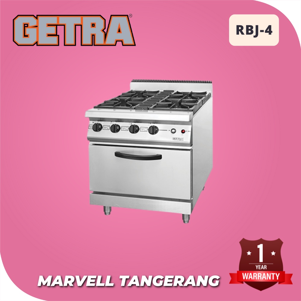 Jual GAS OPEN BURNER GETRA RBJ 4 KOMPOR OVEN STANDING 4 TUNGKU ORIGINAL ...