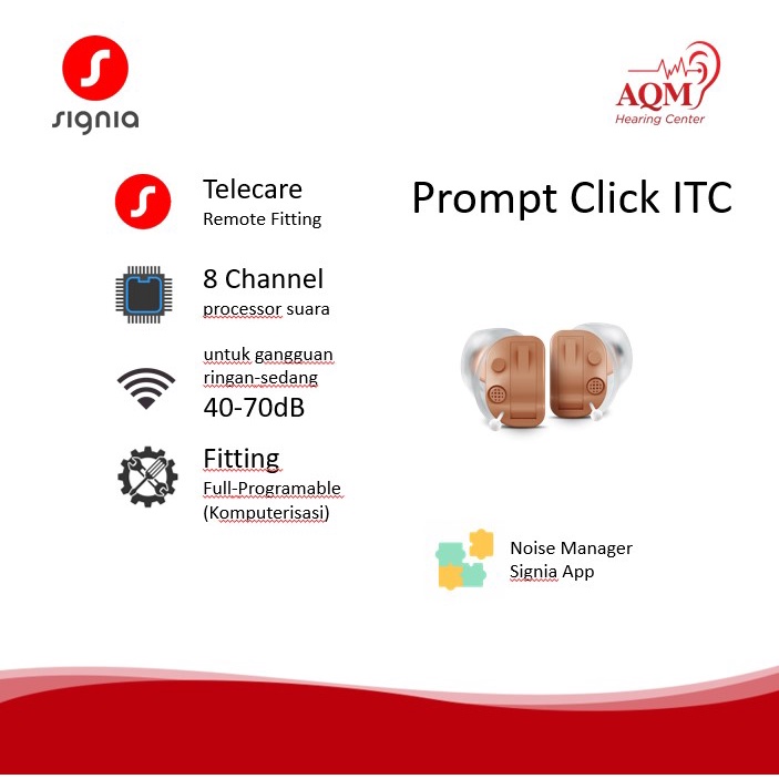 Jual Alat Bantu Dengar Signia Instant Prompt Click ITC 8 Channel ...
