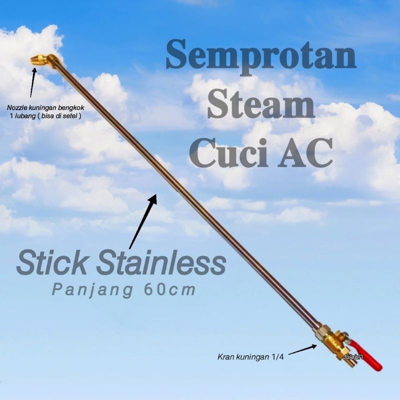 Jual Nozzle cuci AC set kran nozel stik panjang semprotan steam semprot ...