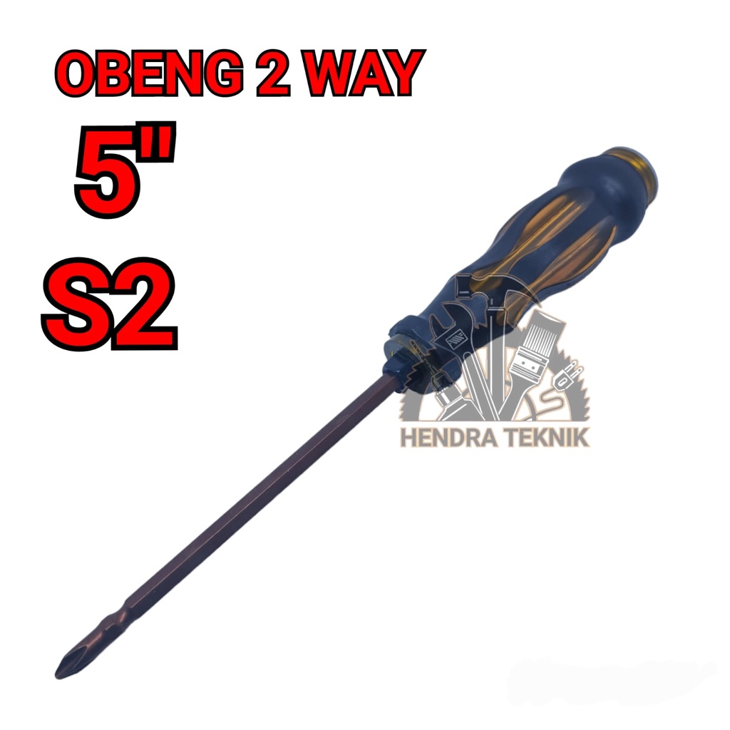 Jual OBENG KETOK MIN PLUS BOLAK BALIK TEMBUS. OBENG KARET PUKUL 2 WAY ...