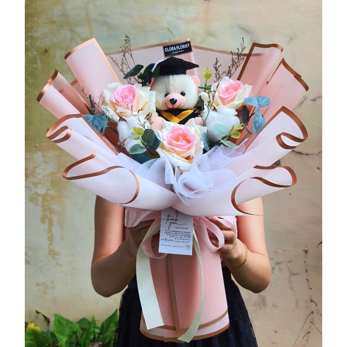 Jual Graduation Buket Bunga Artificial, Bouquet Dry Flower Bouquet ...