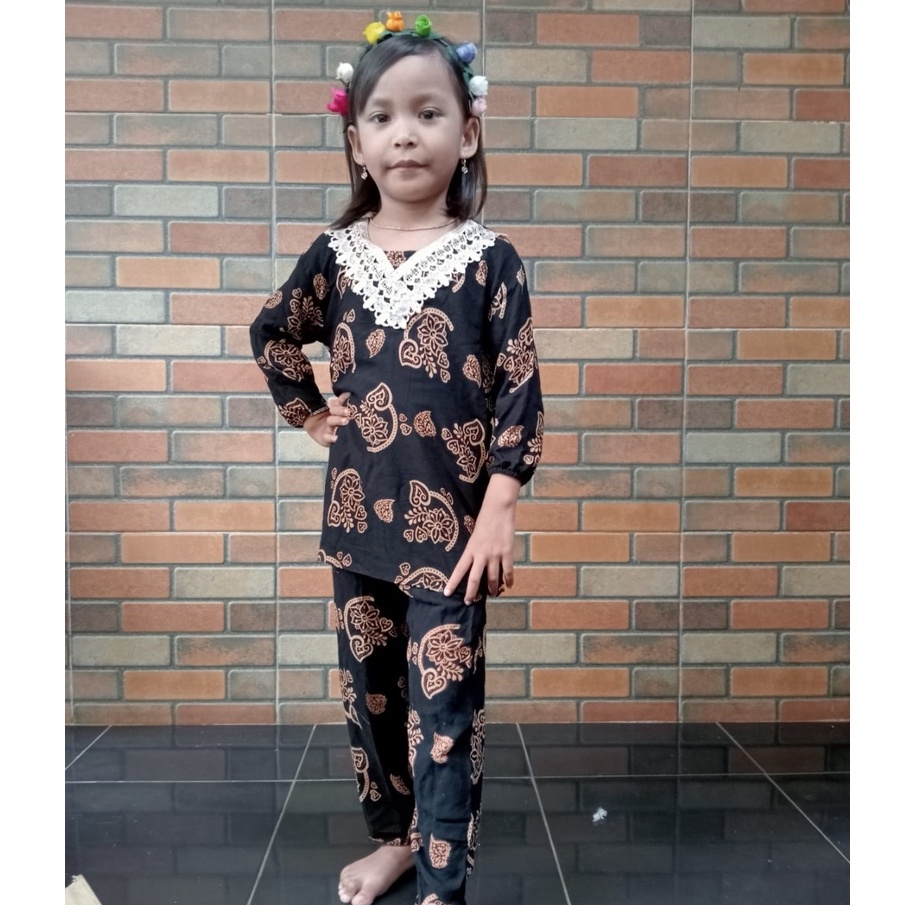 Jual SETELAN RAYON ANAK LENGAN PANJANG || ONE SET ANAK PEREMPUAN USIA 4 ...
