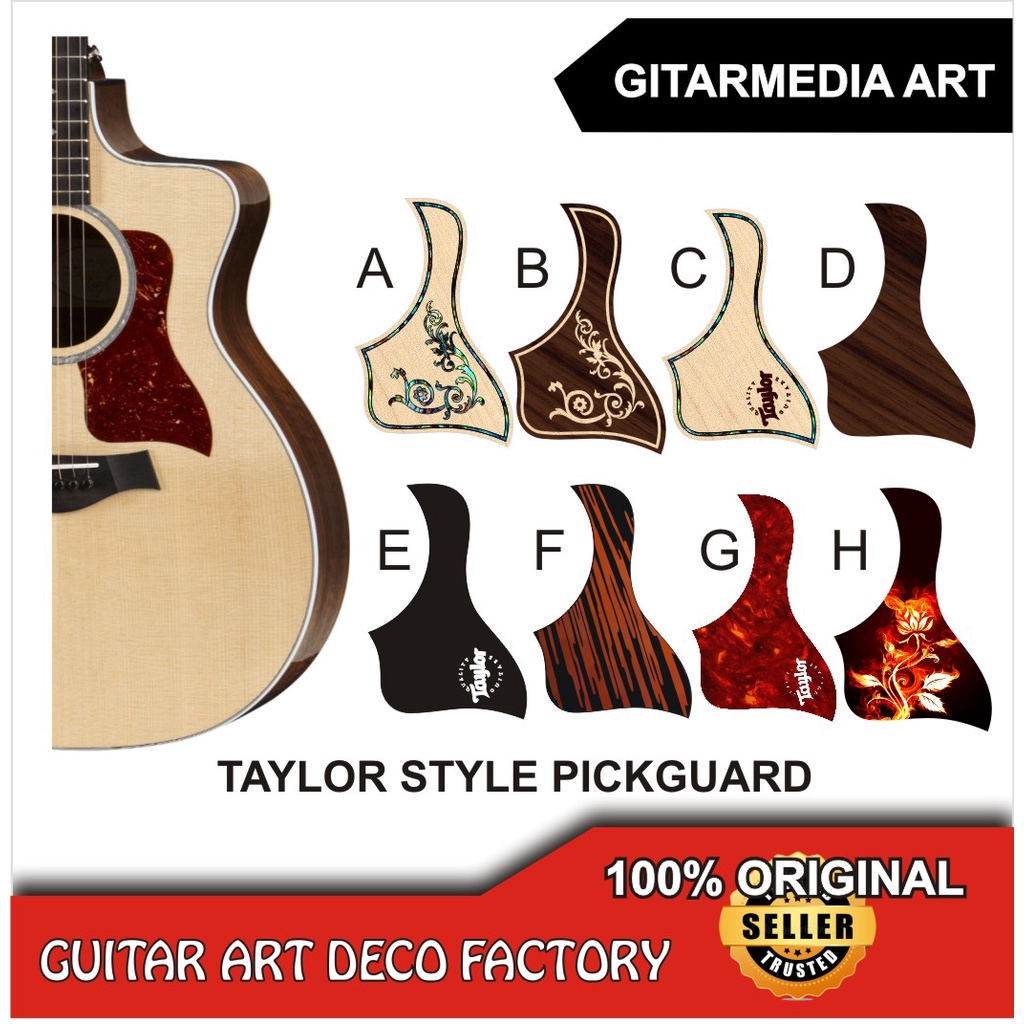 Jual GITAR TAYLOR PICKGUARD-BESKEMER PELINDUNG TOP GITAR AKUSTIK TAYLOR ...