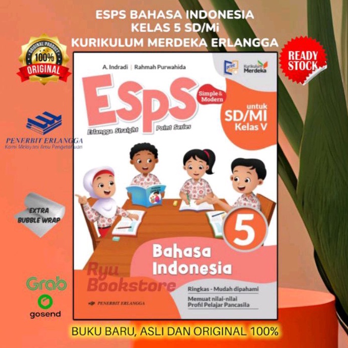 Jual Original ESPS Bahasa Indonesia Kelas 5 SD/Mi Kur.Merdeka - ERLANGGA | Shopee Indonesia