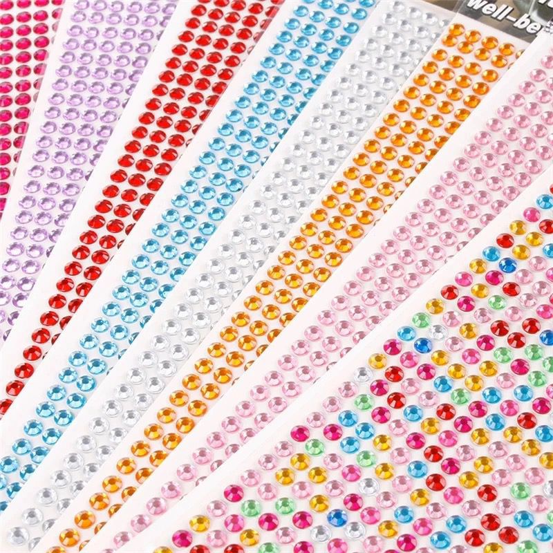Jual 1 LEMBAR STICKER MANIK-MANIK GEMS (dibalik gems sudah ada lem ...