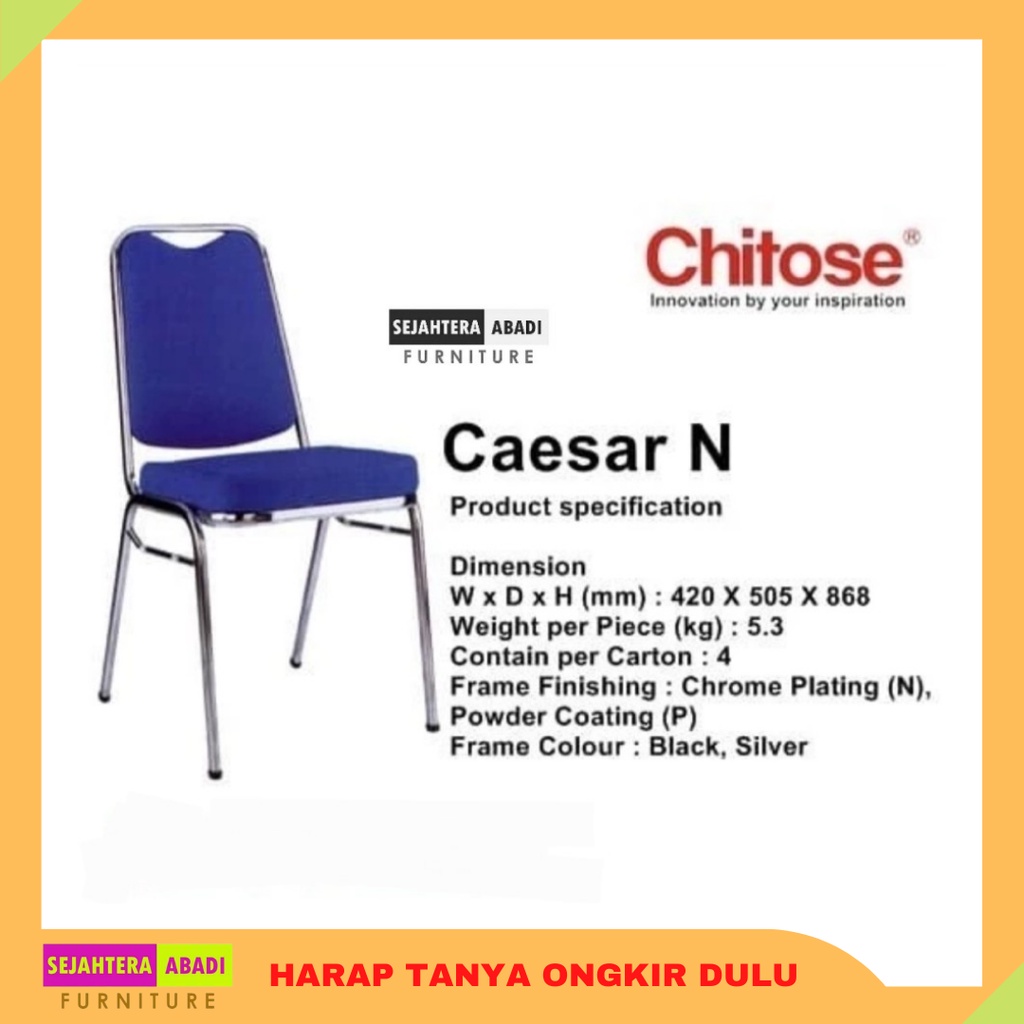 Jual Chitose kursi susun, kursi hotel banquet, cafe, kursi resto CAESAR N/P | Shopee Indonesia