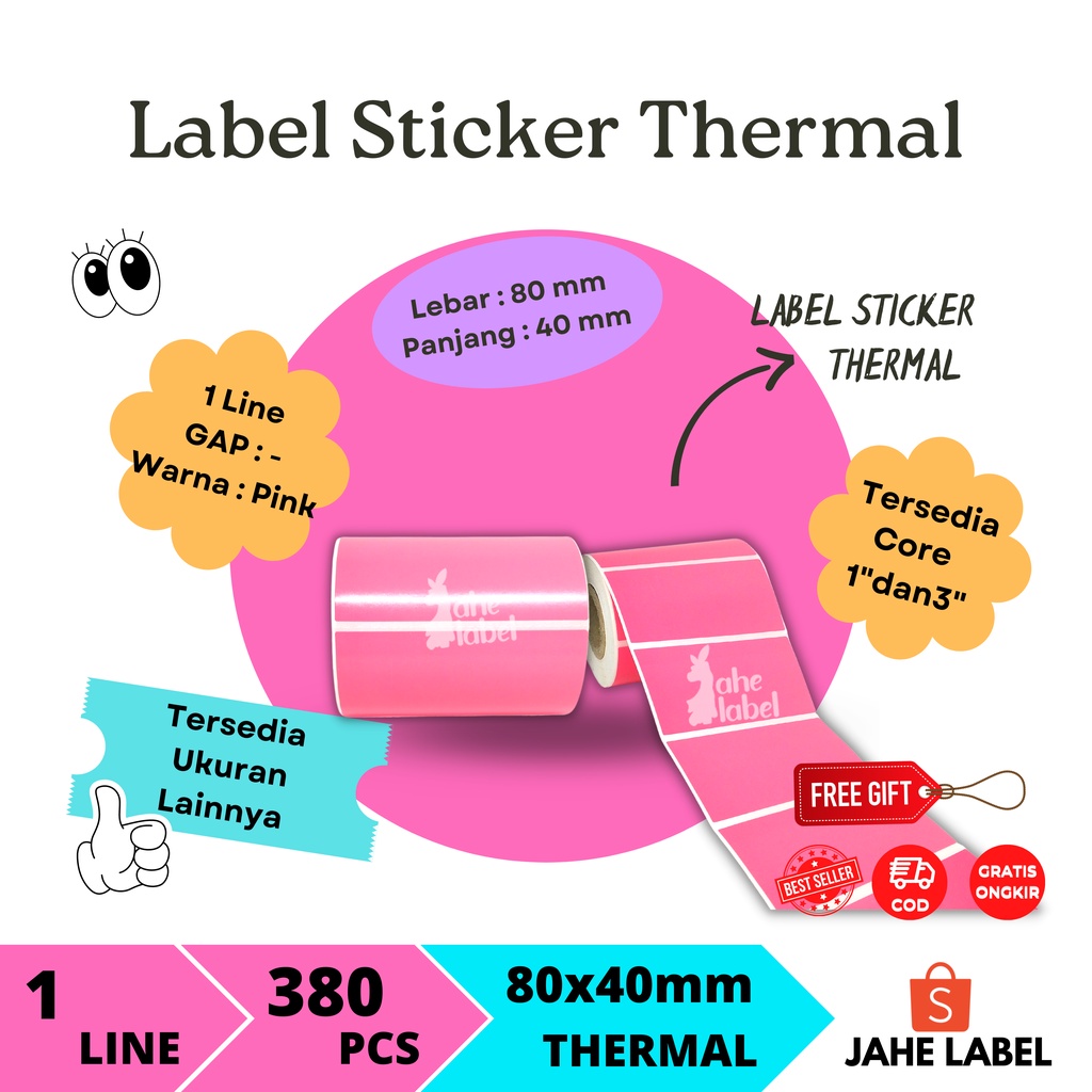 Jual LABEL STIKER BARCODE 80X40 MM 380 PCS | Shopee Indonesia