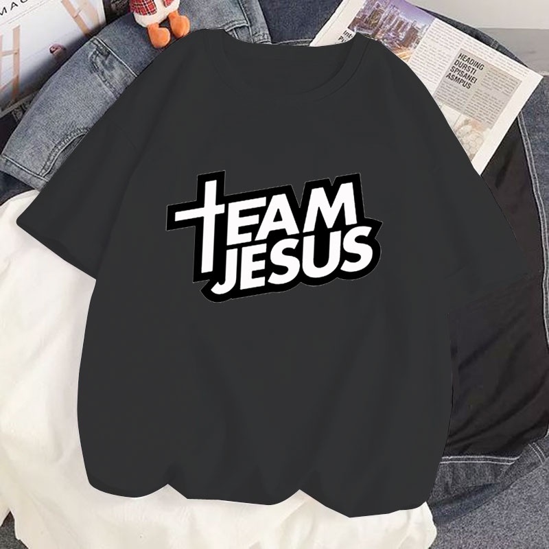 Jual Baju Kaos Team Jesus Rohani Kristen Keluarga Unisex Wanita Jumbo ...