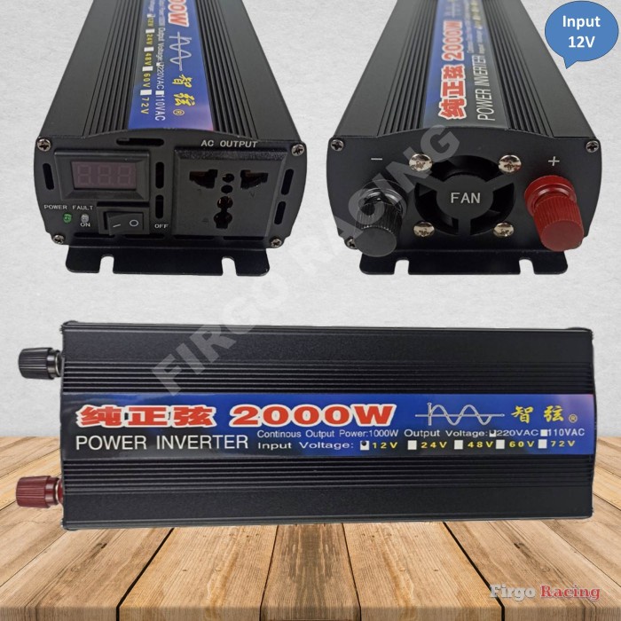 Jual Sun Power Inverter Pure Sine Wave Dc 12V To Ac220V 2000 Watt | Shopee Indonesia