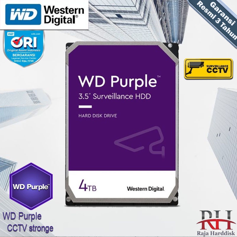 Jual WD Purple 4TB / WD CCTV 4TB / WD Surveillance 4TB / WD Purple 4 TB ...