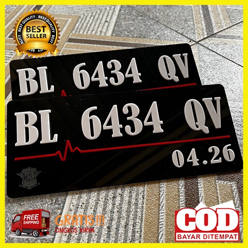 Jual Plat Nomor Motor Bahan Akrilik Timbul Bisa Custom / Plat Nomor ...